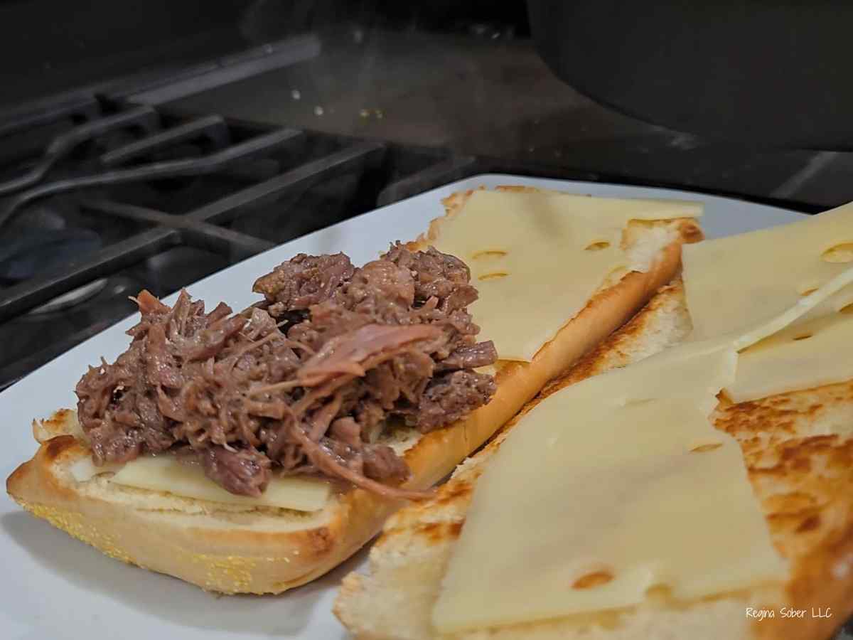 Ultimate Swiss Cheese Roast Beef Melt (Easy Cast Iron Sandwich)